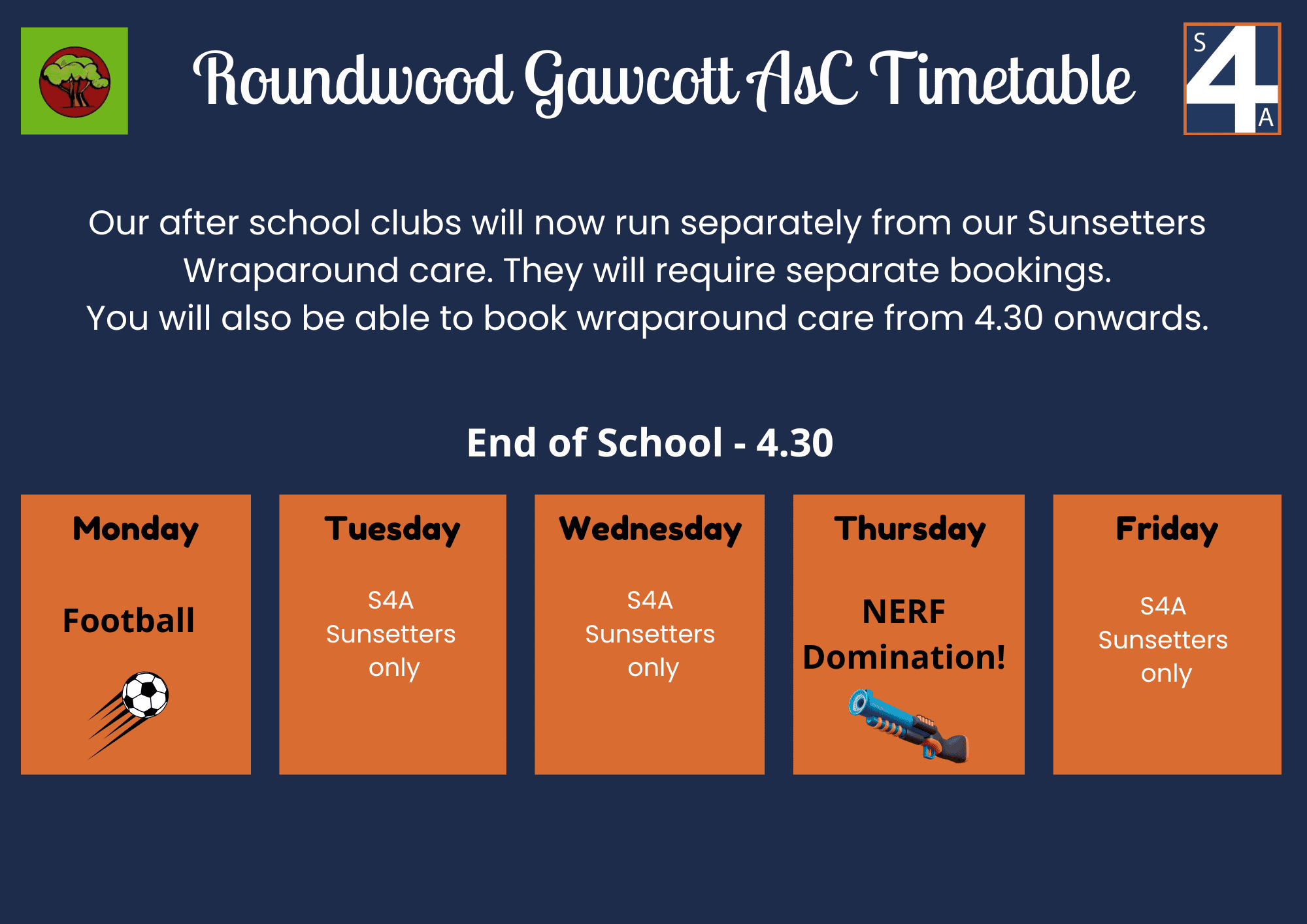 Wraparound Care at Roundwood Gawcott | S4A Club