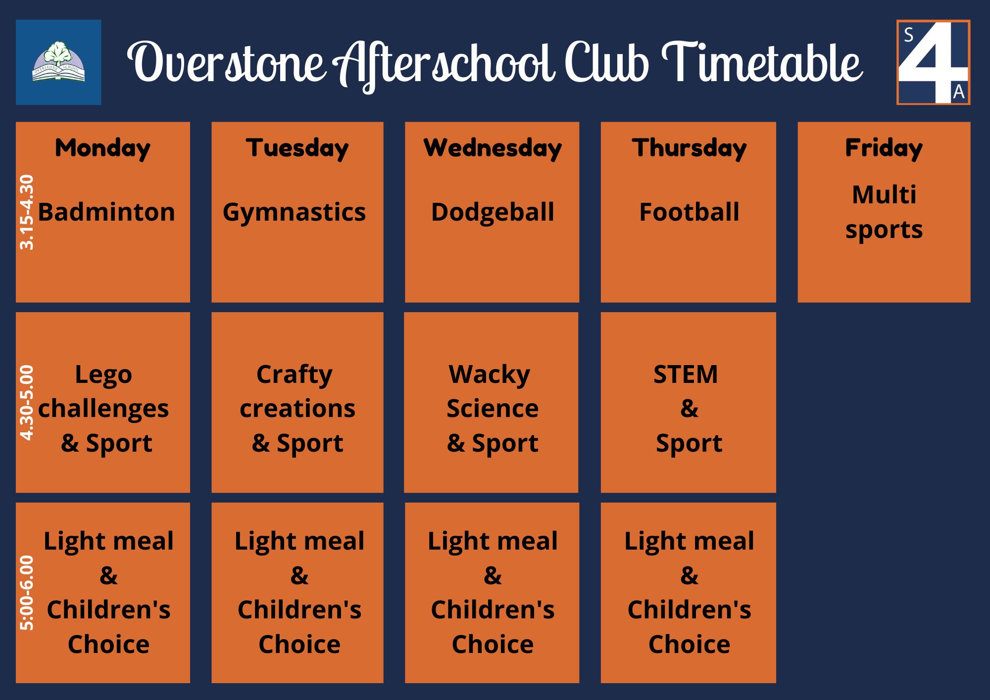 Wraparound Care, Holiday Club & HAF Programme at Overstone School | S4A ...