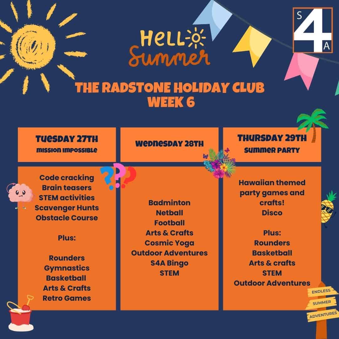 Wraparound Care & Holiday Club at The Radstone School | S4A Club