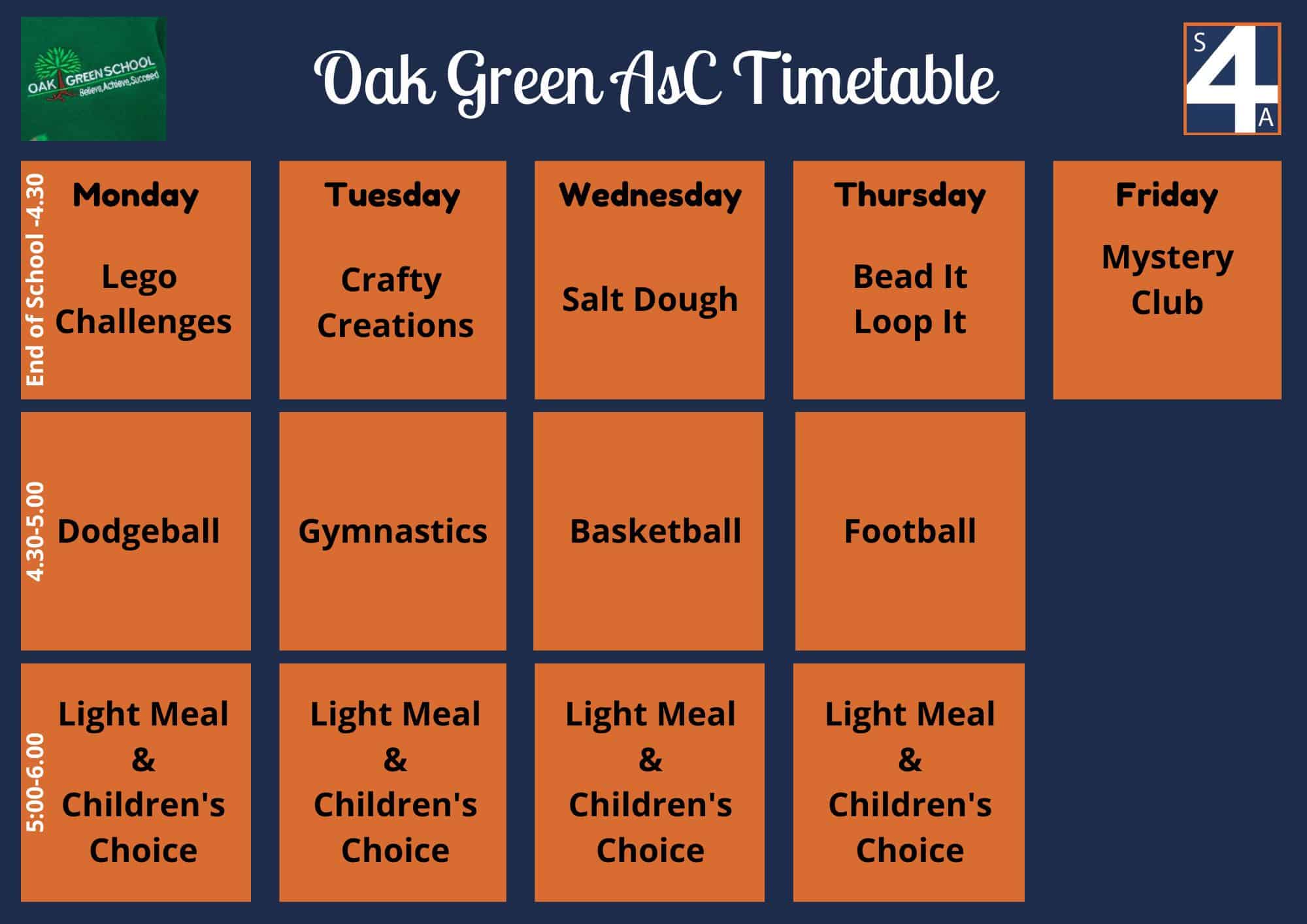Wraparound Care at Oak Green School | S4A Club